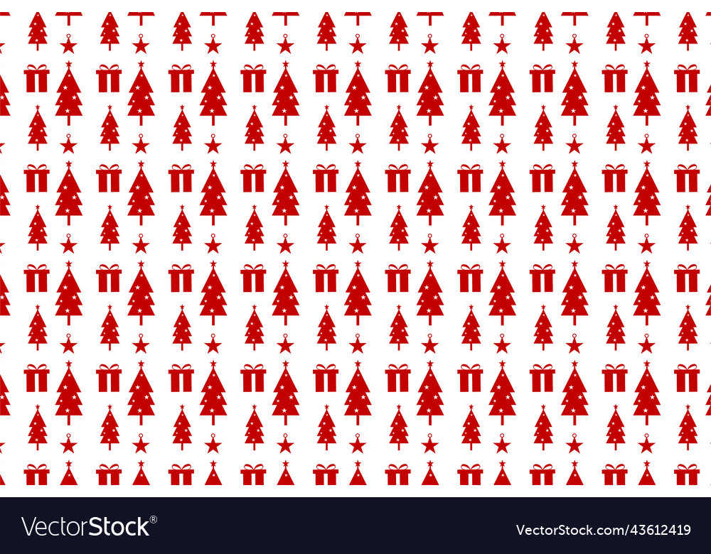 Abstract christmas pattern background with pine Vector Image