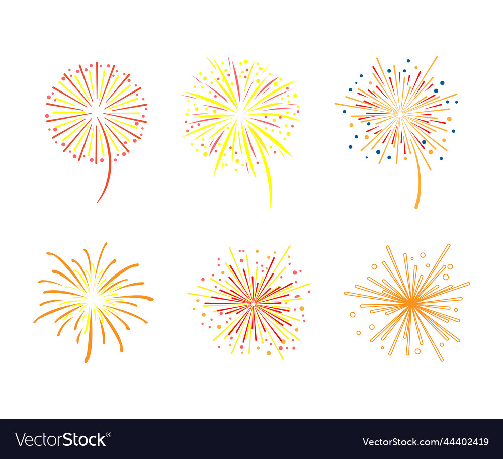 Exploding firework sparkle as festive show Vector Image
