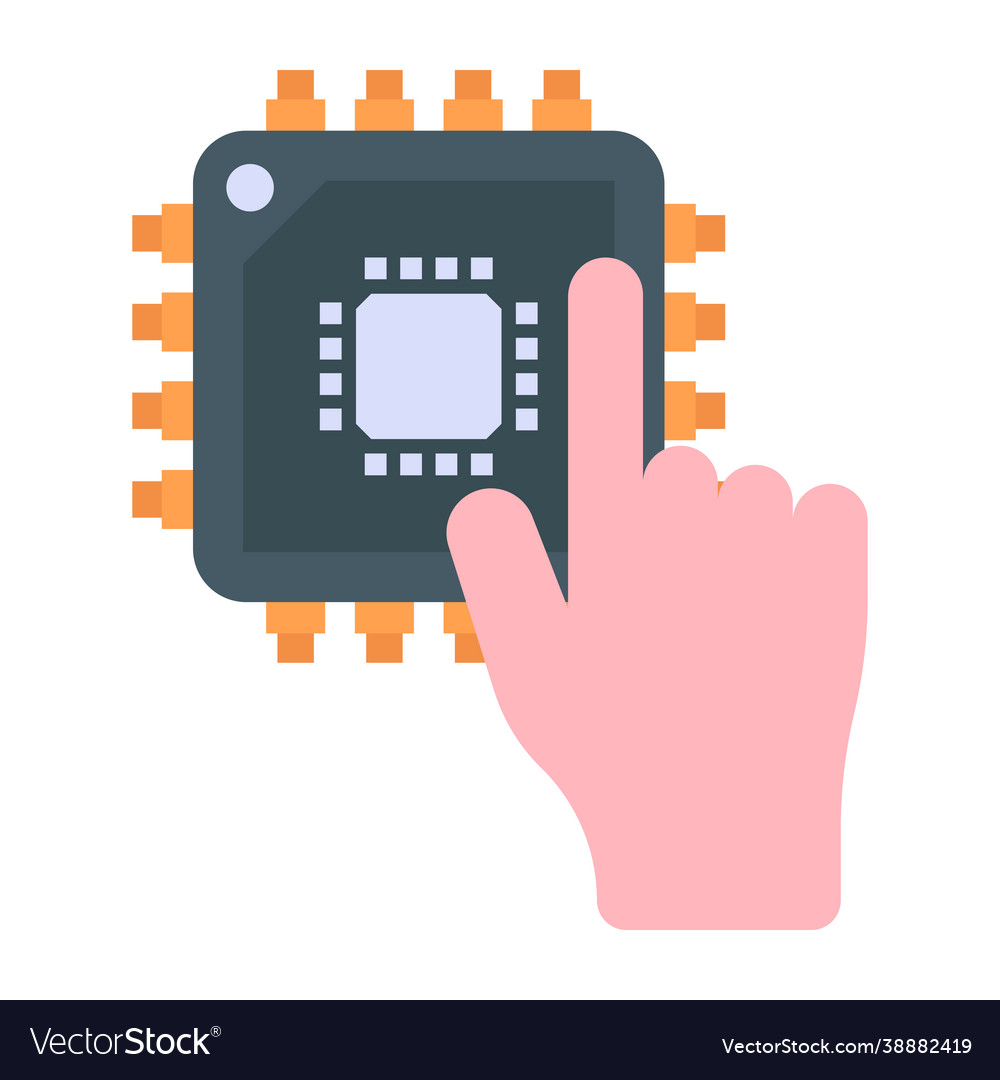 Microprocessor Royalty Free Vector Image - VectorStock