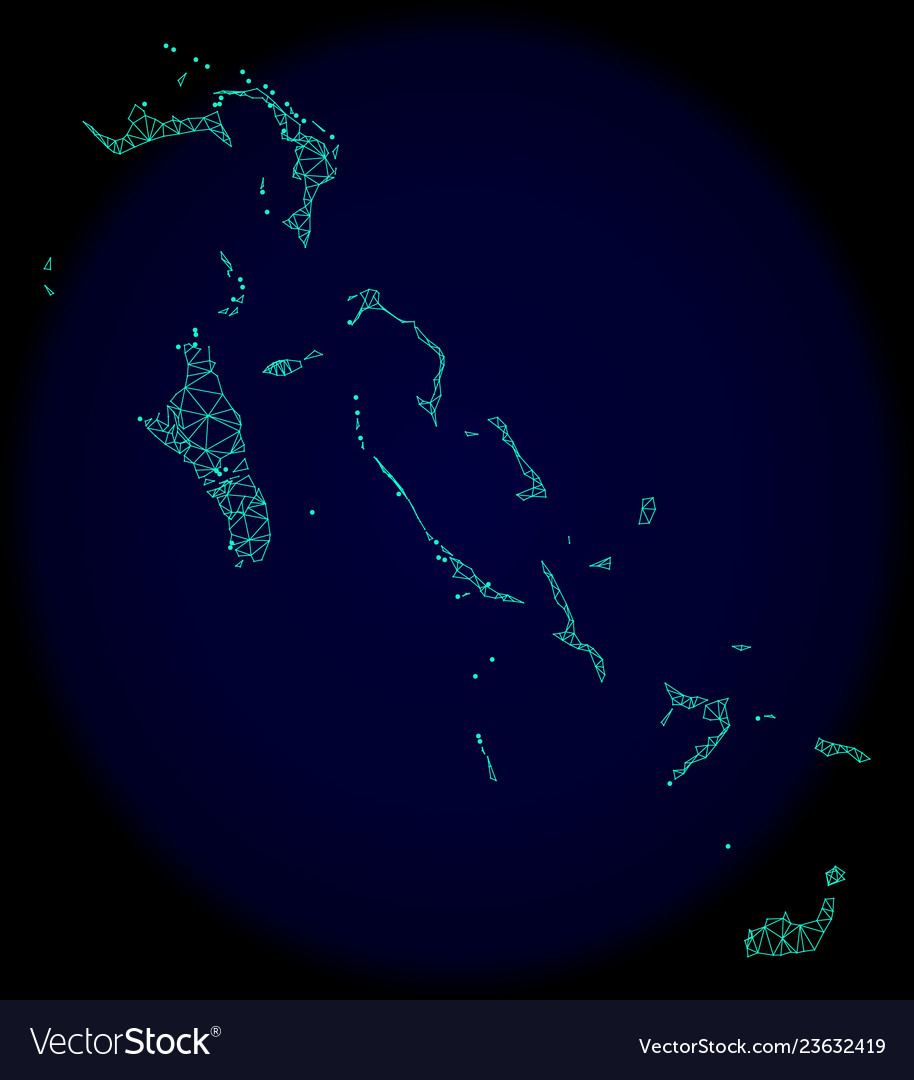 Polygonal 2d mesh abstract map of bahamas Vector Image Polygonal 2d mesh abstract map of bahamas Vector Image