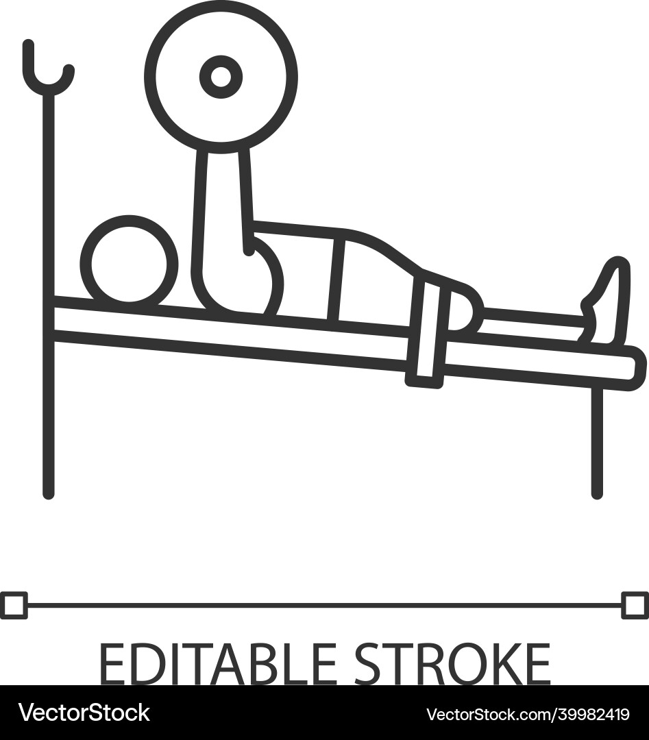 Powerlifting linear icon Royalty Free Vector Image