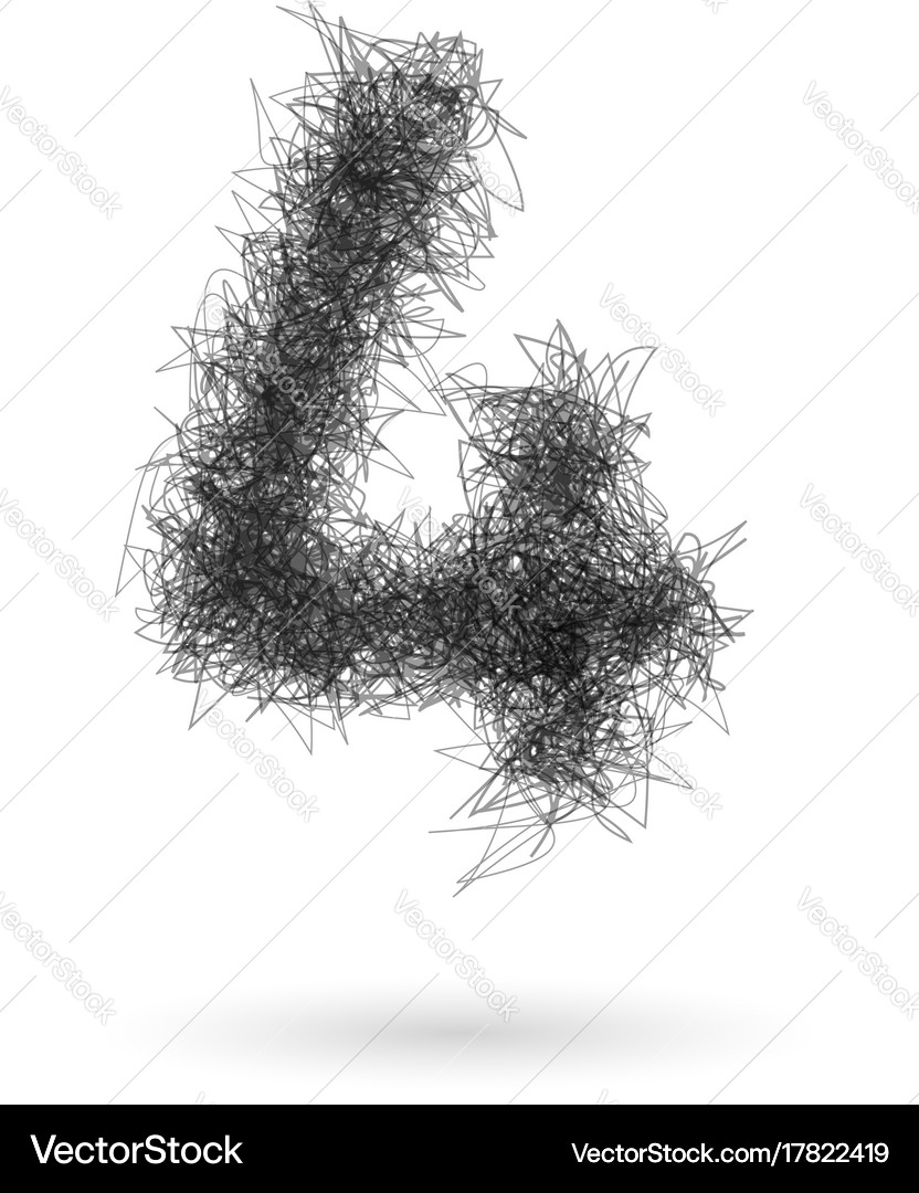 Scribble numbers Royalty Free Vector Image - VectorStock