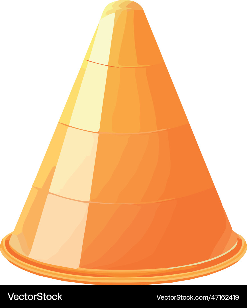 Traffic cone symbol of construction industry Vector Image