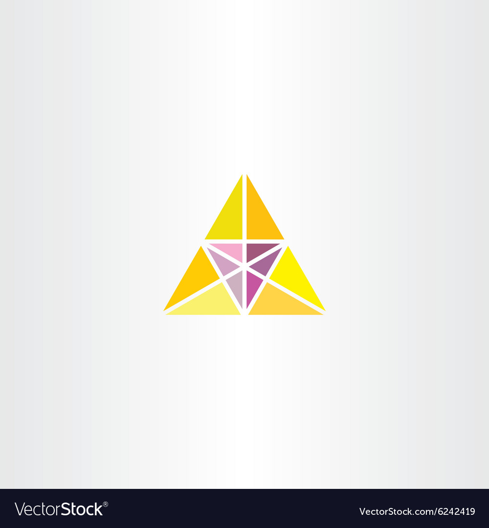Yellow Purple Triangle Business Logo Royalty Free Vector