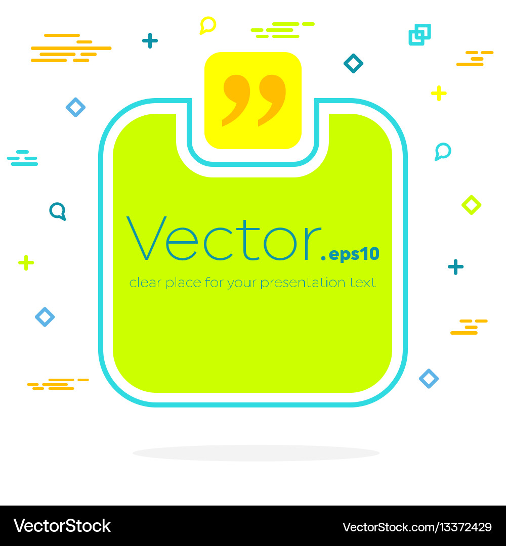 Abstract concept empty speech square quote Vector Image
