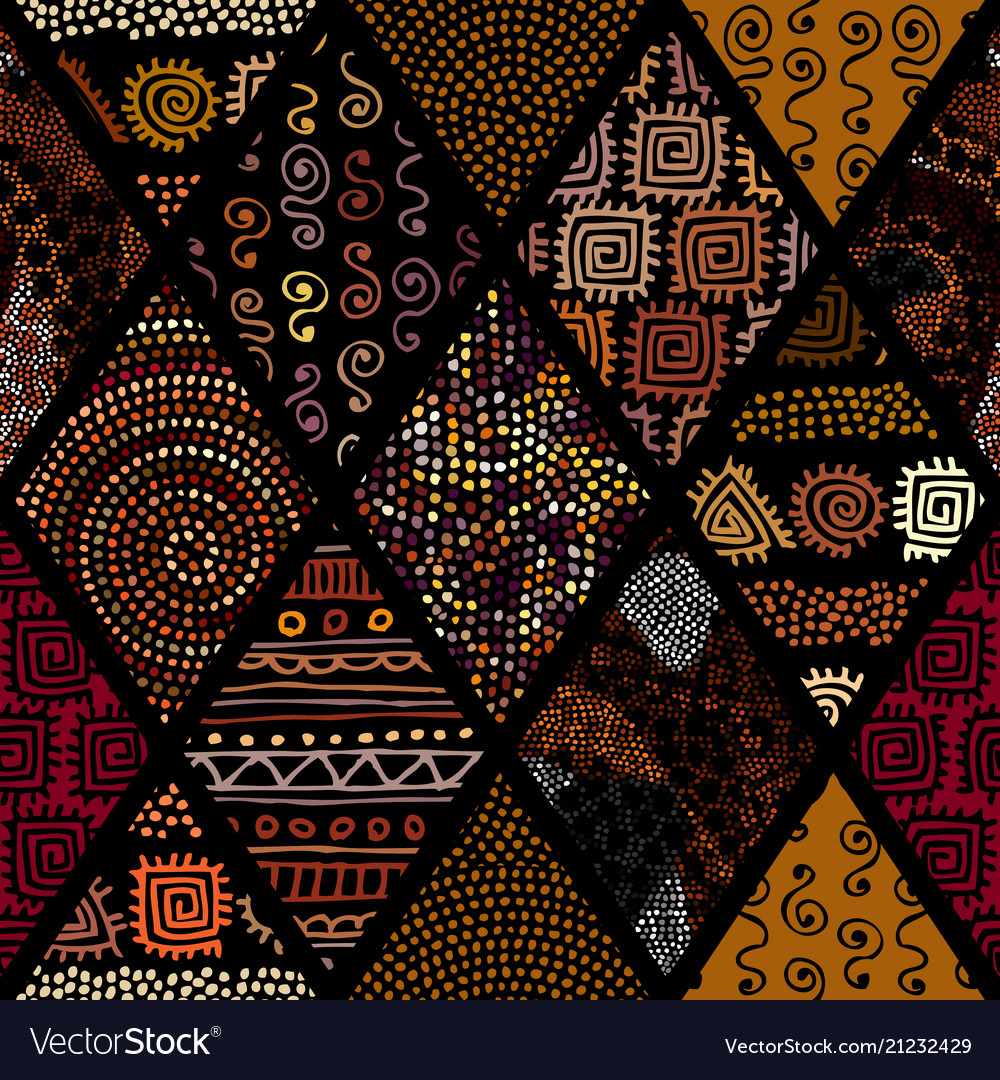 Ethnic Seamless Pattern In African Style Vector Image