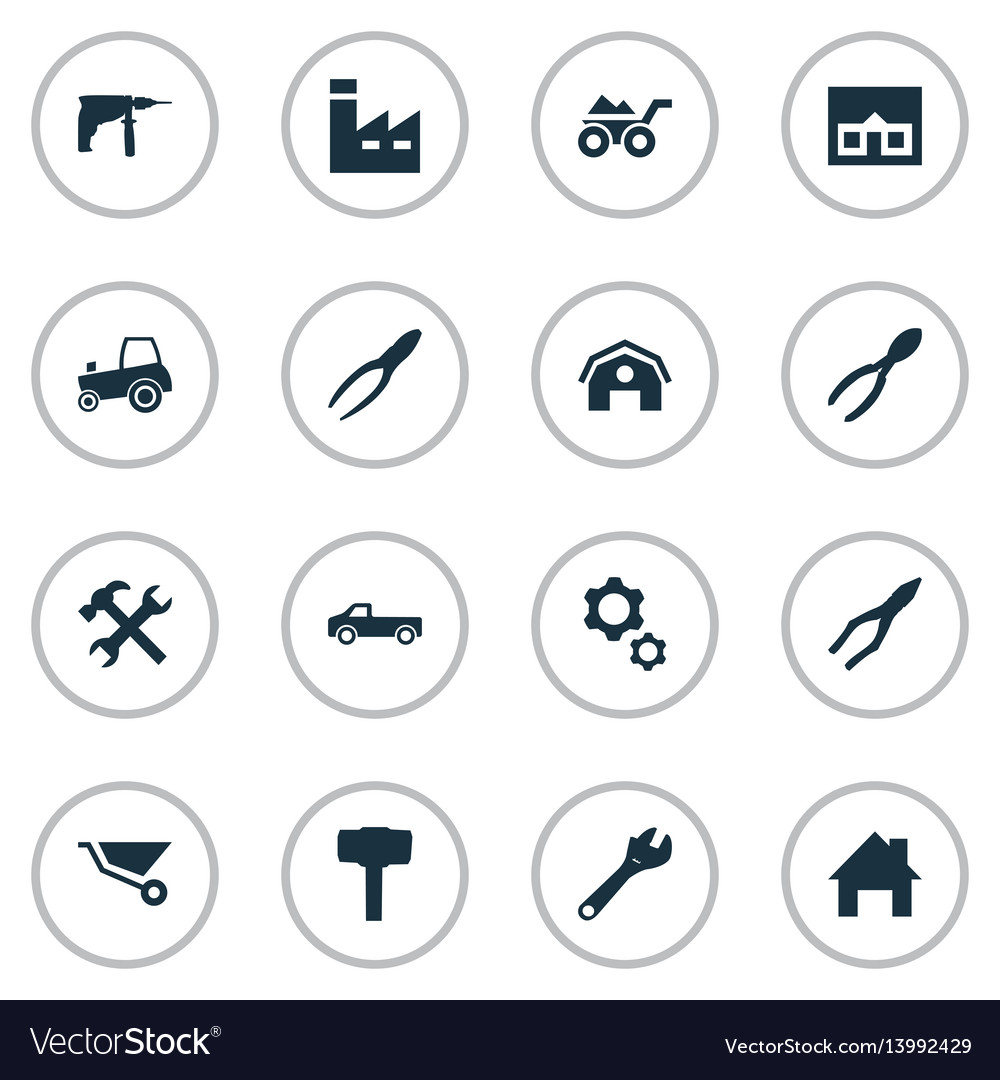 Set of simple build icons Royalty Free Vector Image