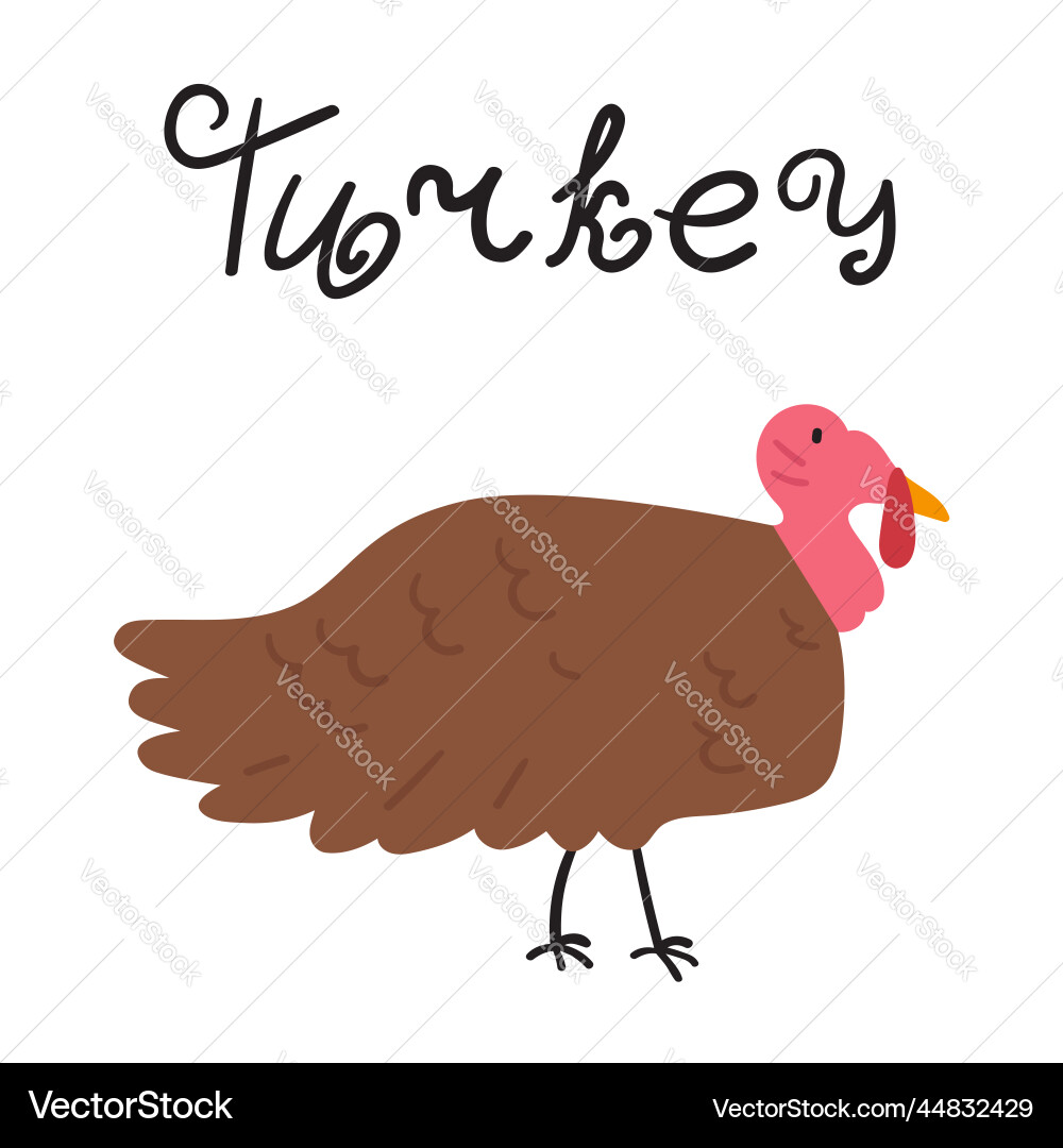 Turkey farm animal Royalty Free Vector Image - VectorStock