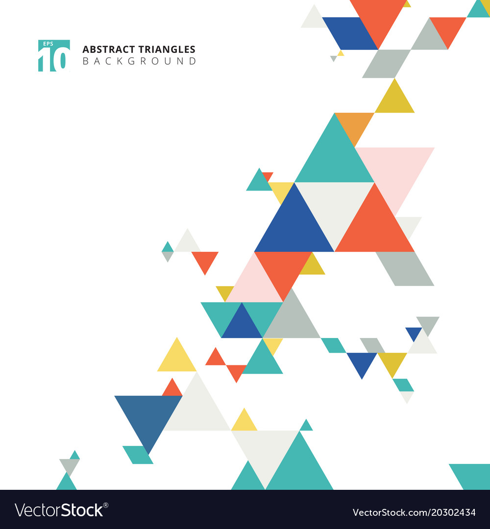 Abstract modern colorful triangles pattern Vector Image