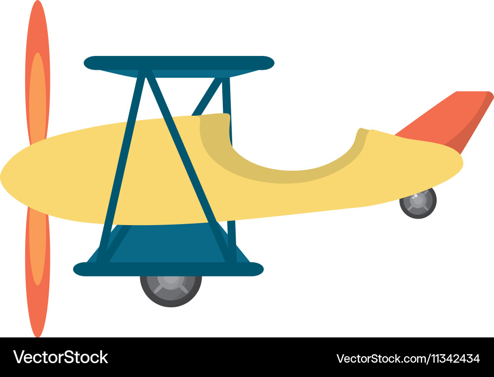Airplane vehicle flying isolated icon Royalty Free Vector