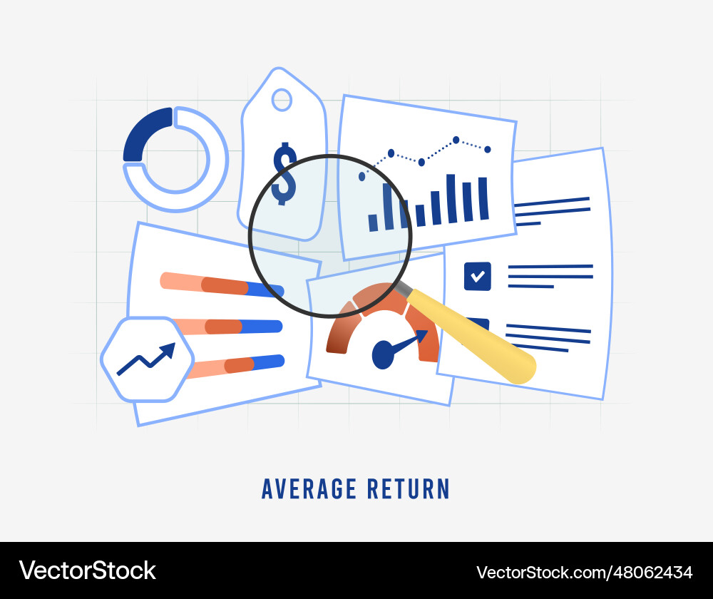 Average return - simple mathematical Royalty Free Vector