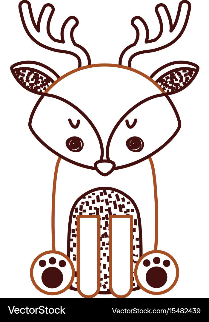 Animal reindeer cartoon Royalty Free Vector Image