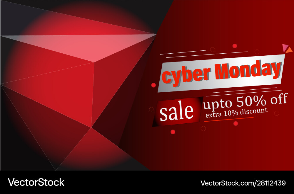 Dark web banner for cyber monday sale Royalty Free Vector
