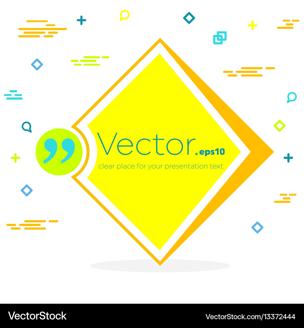 Abstract concept empty speech square quote Vector Image