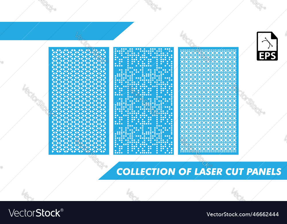 Pattern set cnc cutting cut file design Royalty Free Vector