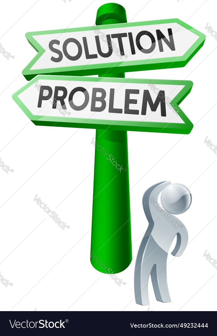 Problem or solution concept Royalty Free Vector Image