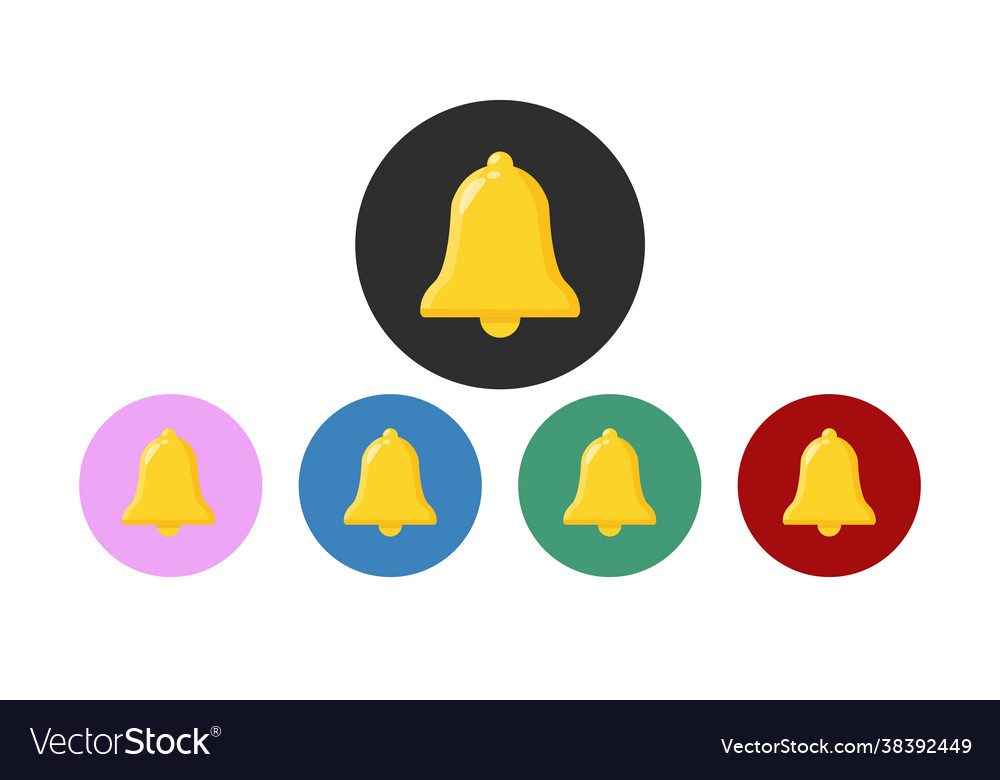 Bell icon set Royalty Free Vector Image - VectorStock