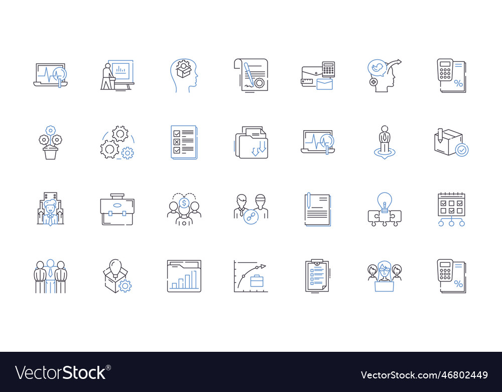 Decision science line icons collection analytics Vector Image Decision science line icons collection analytics Vector Image