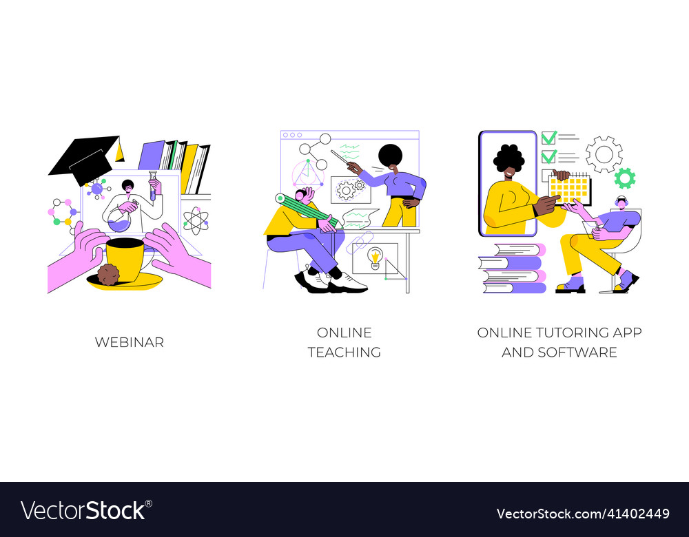 E-learning abstract concept Royalty Free Vector Image E-learning abstract concept Royalty Free Vector Image
