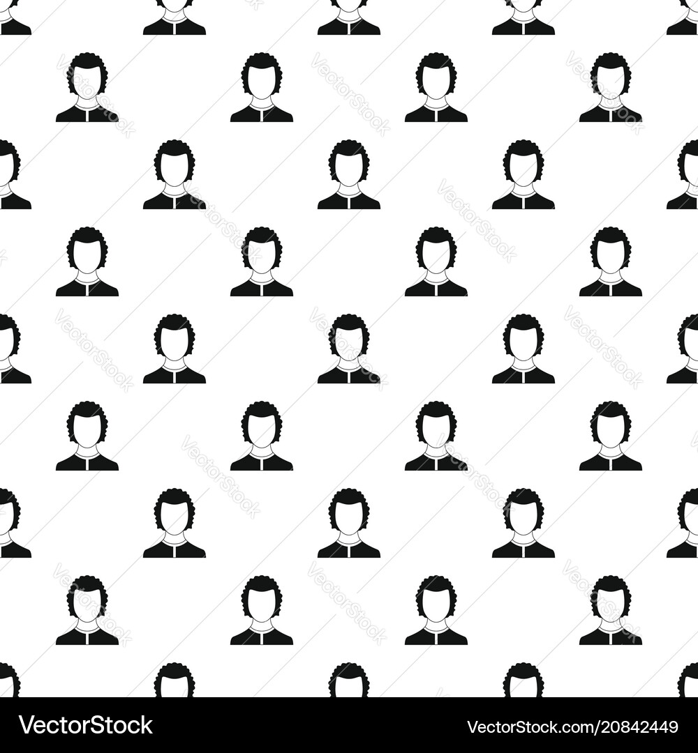 Man avatar pattern seamless Royalty Free Vector Image