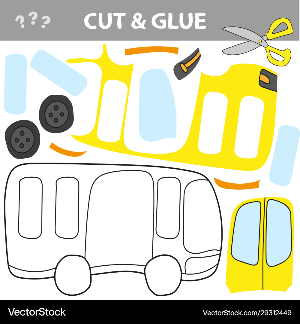 Use scissors and glue and restore picture Vector Image