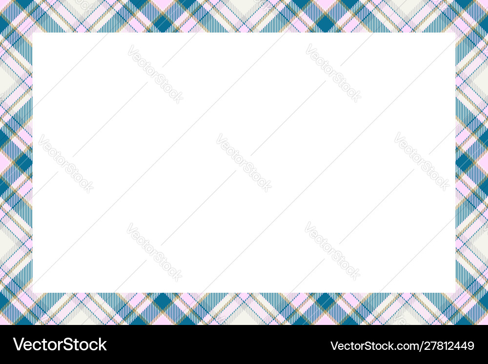 Vintage frame scottish border pattern retro Vector Image