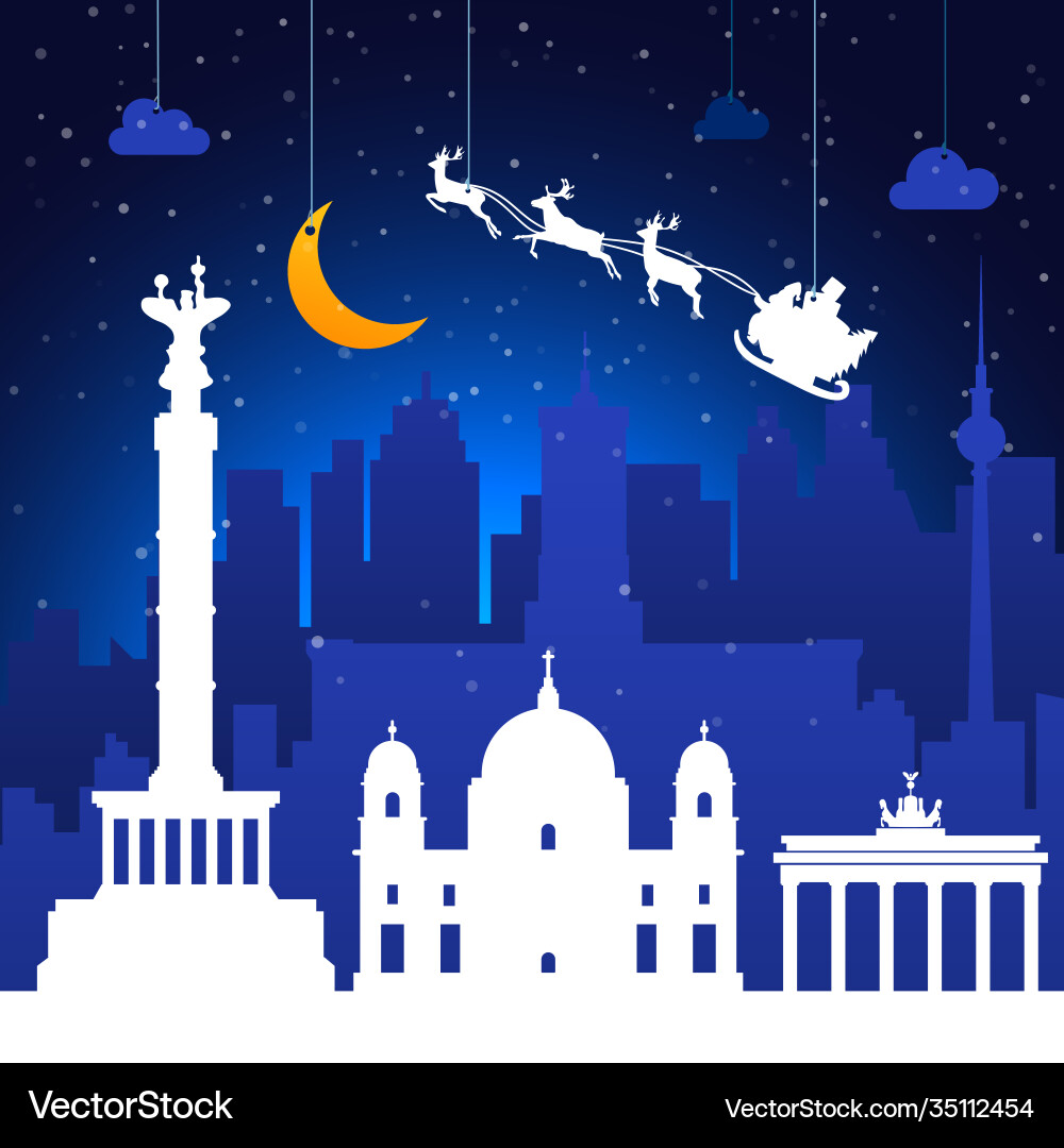 Berlin germany christmas holiday background Vector Image