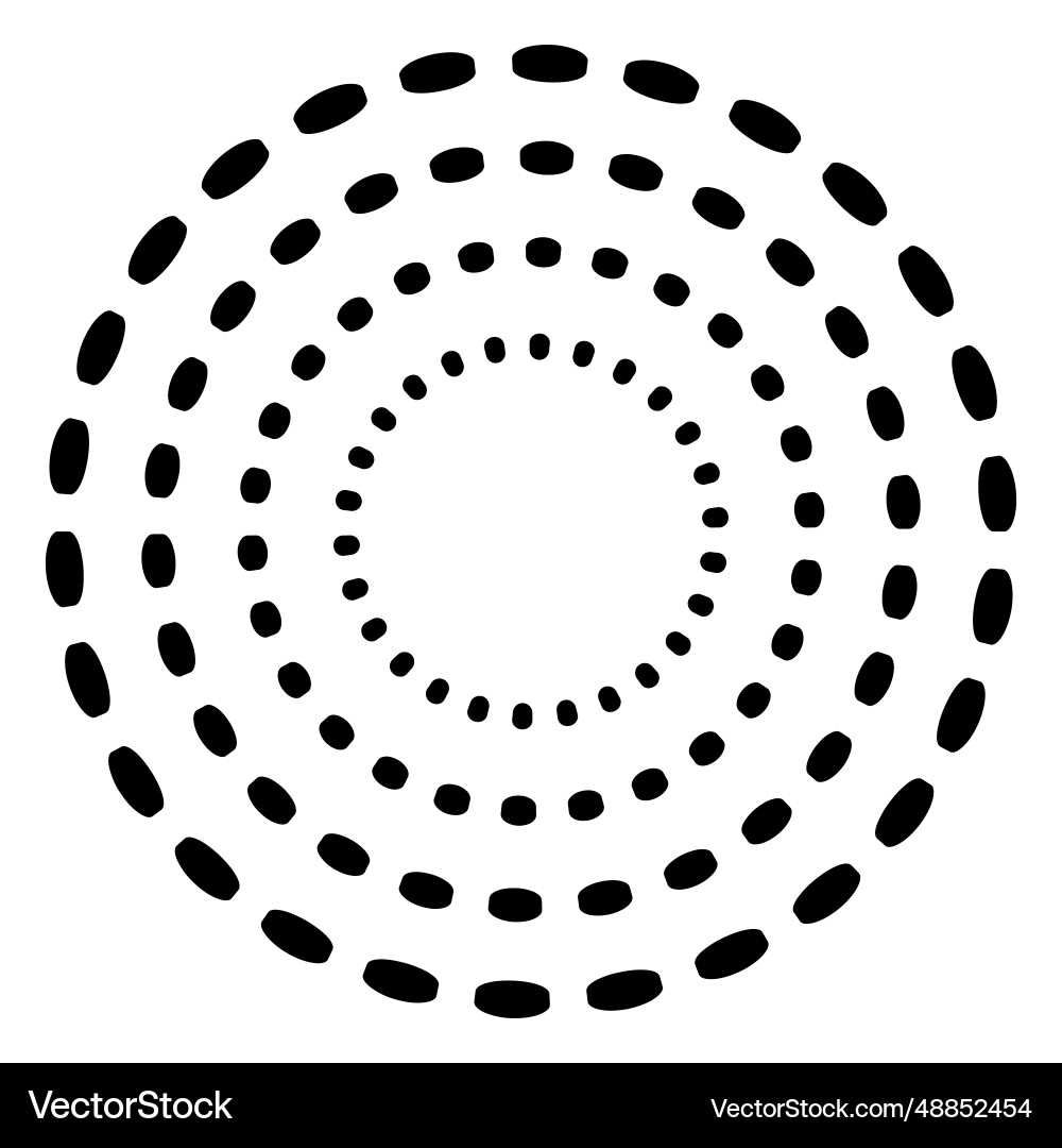 Four ring rounded squares firework stroke Vector Image
