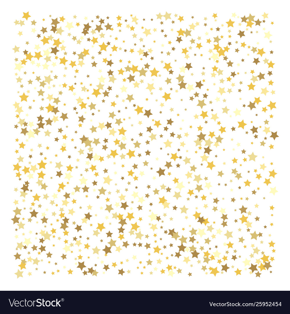 Gold stars confetti celebration Royalty Free Vector Image