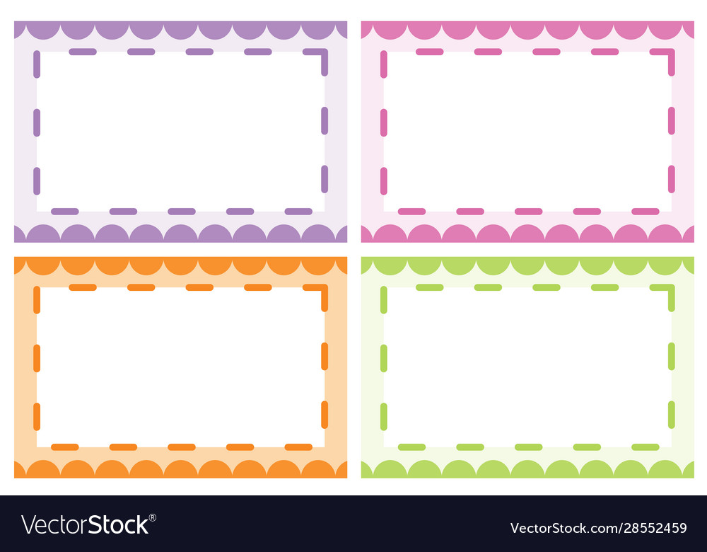 Background template with dash line frame Vector Image