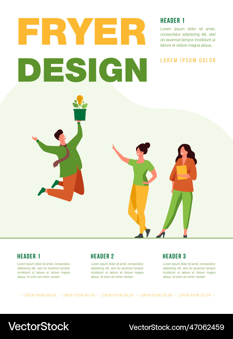 Happy man sharing his new idea with colleagues Vector Image