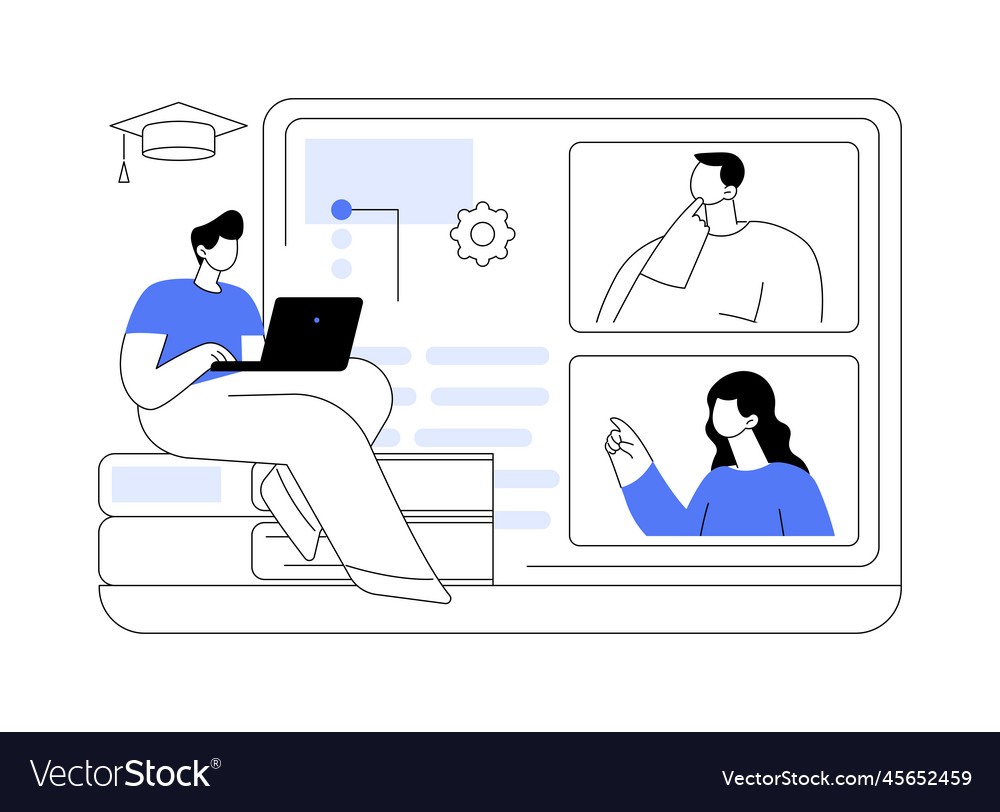 Online Workshop Abstract Concept Royalty Free Vector Image