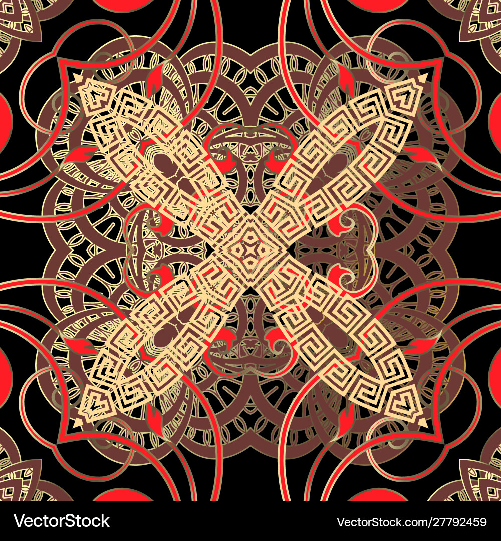 Ornamental floral seamless pattern vintage Vector Image