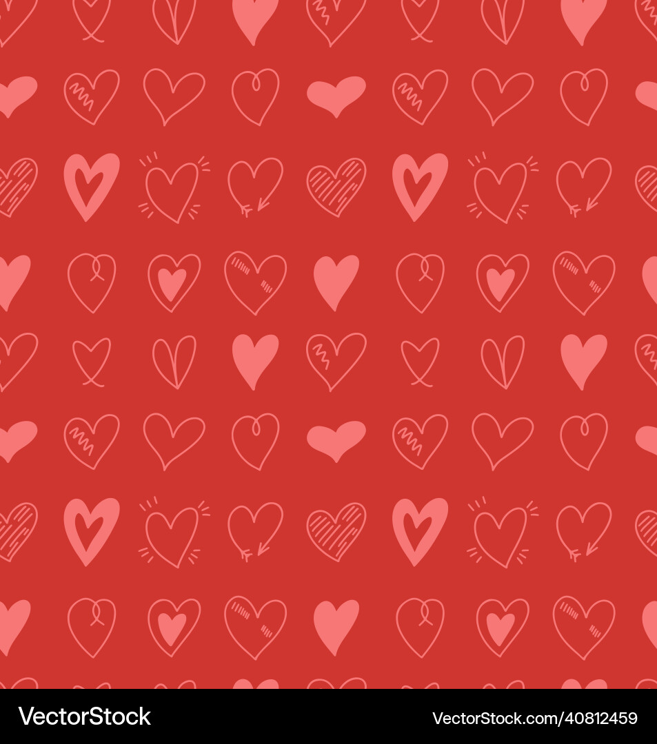 Seamless Pattern With Cute Various Hand Royalty Free Vector
