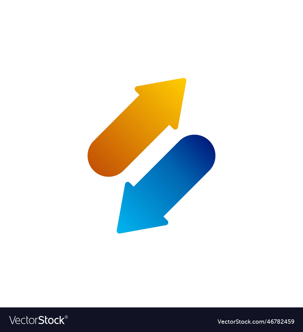 Swap arrow logo or icon template Royalty Free Vector Image