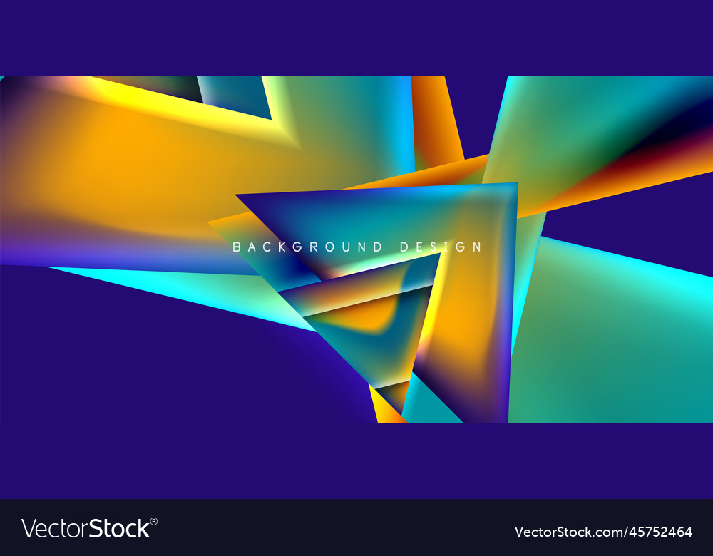 Abstract background with overlapping triangles Vector Image