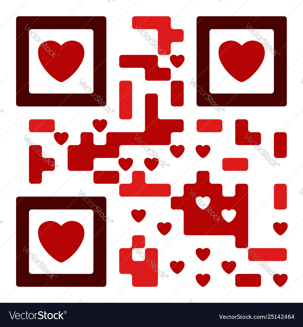 Love qro code Royalty Free Vector Image - VectorStock