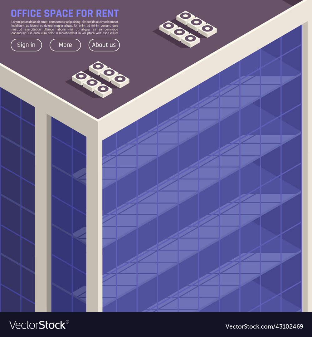 Commercial real estate isometric background Vector Image Commercial real estate isometric background Vector Image