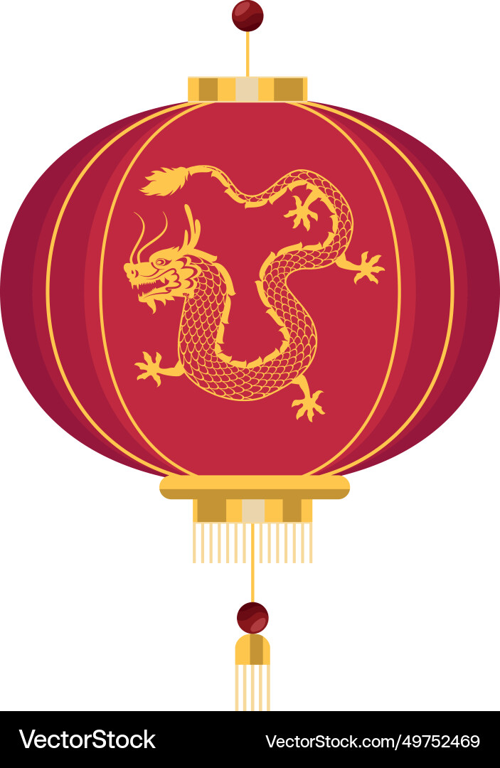Dragon 2024 chinese new year lantern Royalty Free Vector