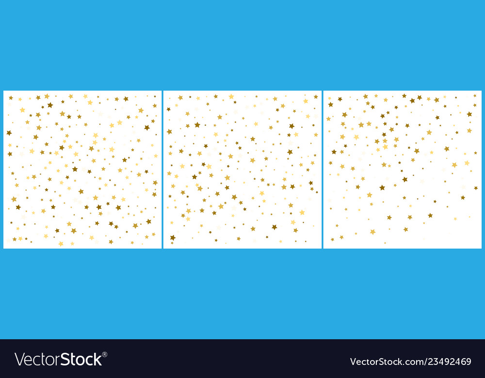 Gold star confetti celebrations simple festive Vector Image