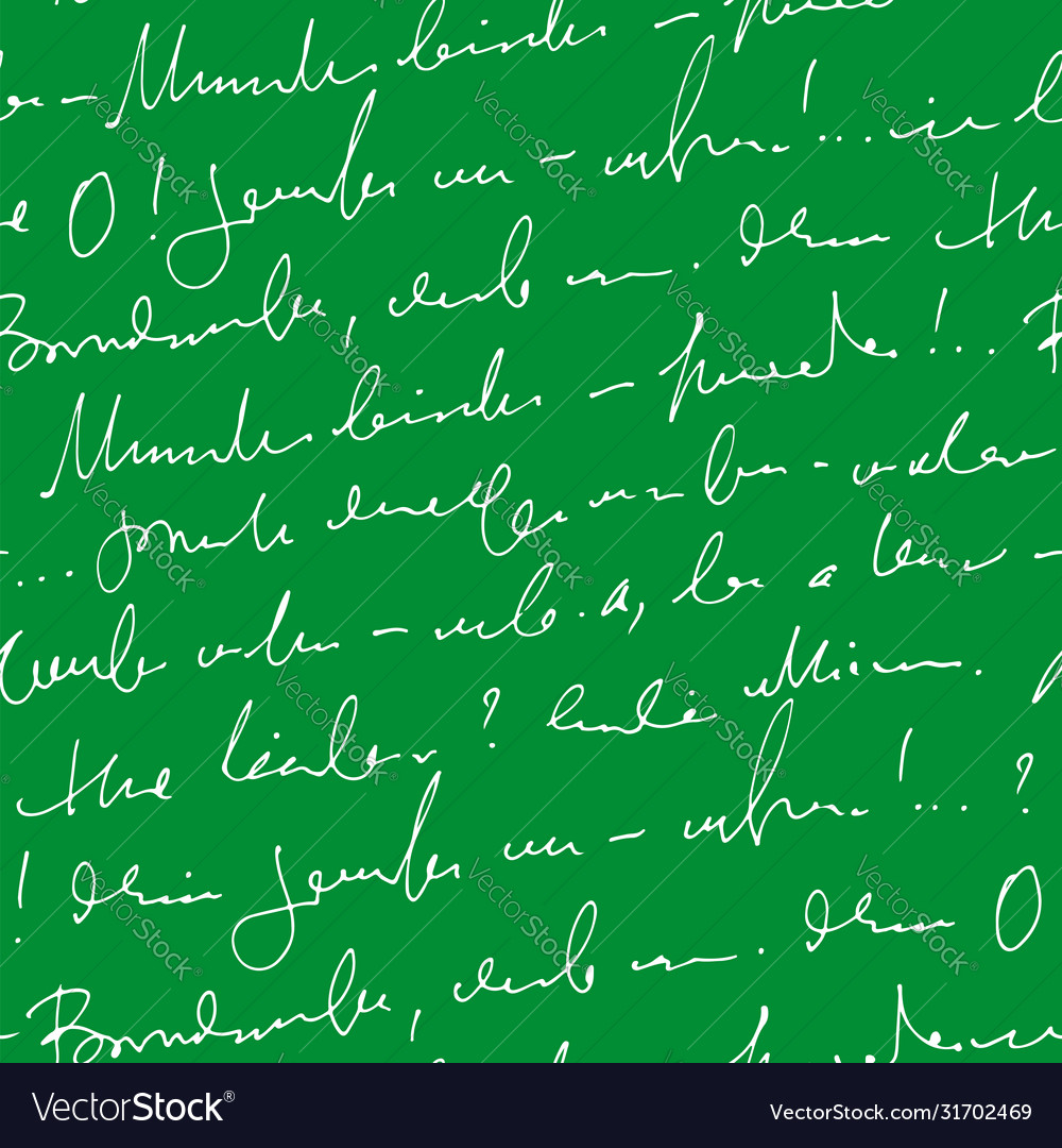 Handwritten abstract text seamless pattern Vector Image