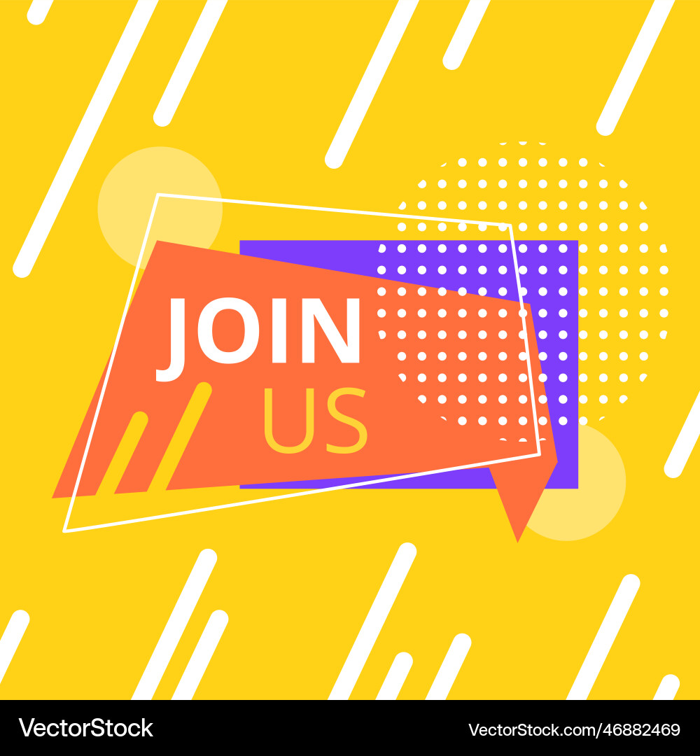 Join us concept Royalty Free Vector Image - VectorStock