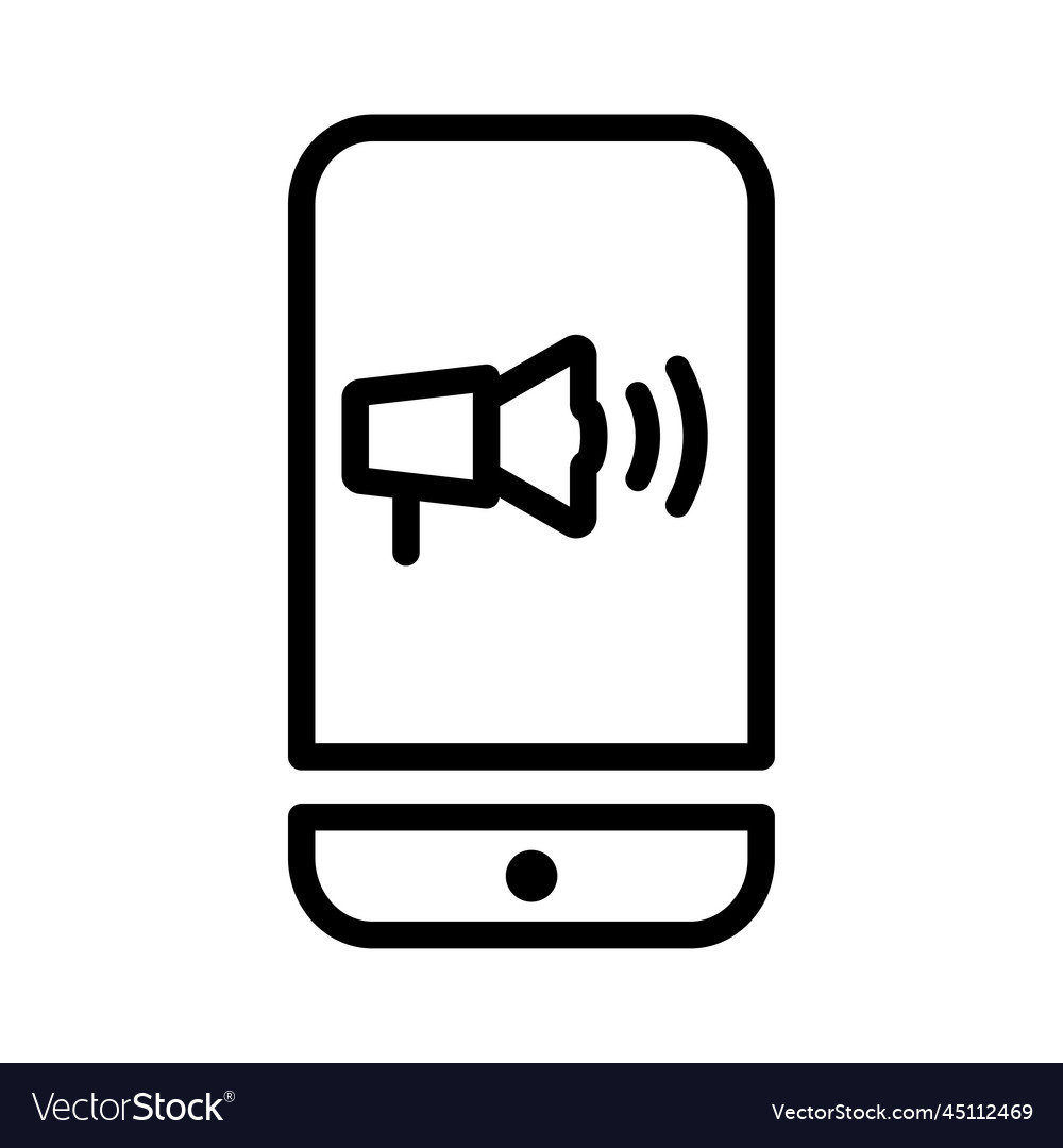 Mobile ads icon Royalty Free Vector Image - VectorStock