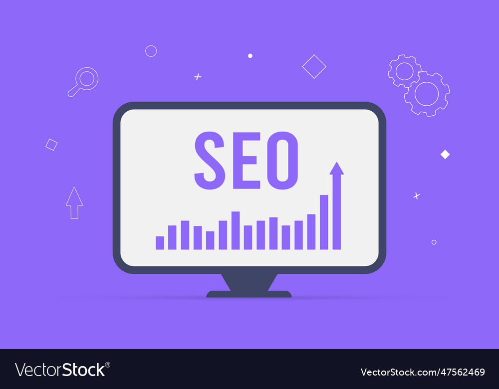 Supercharge website visibility with seo - search Vector Image Supercharge website visibility with seo - search Vector Image