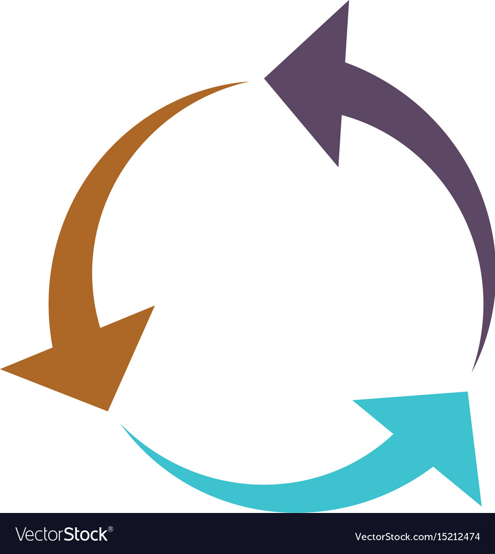 Arrows In Circle Shape Royalty Free Vector Image