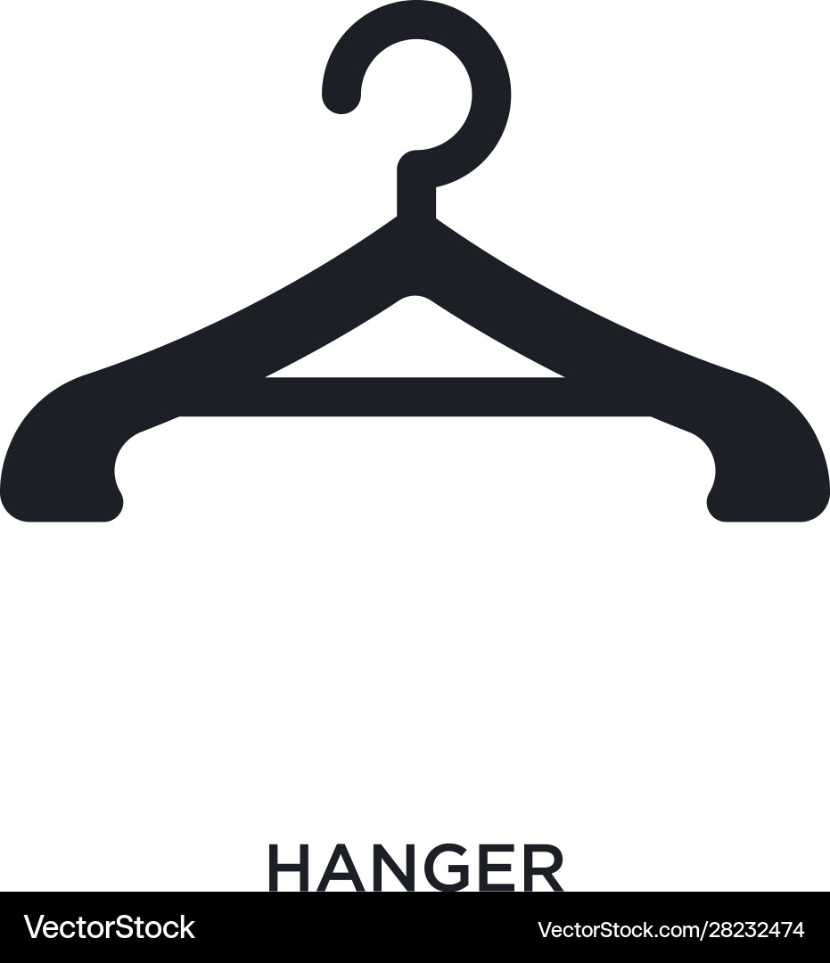 Black hanger isolated icon simple element from Vector Image