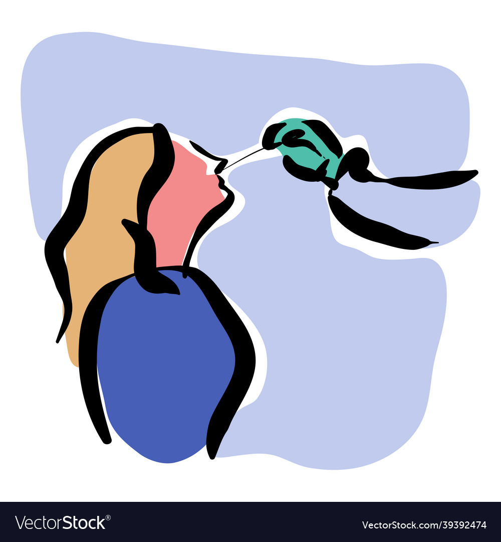 Corona test Royalty Free Vector Image - VectorStock