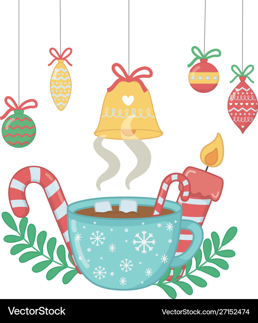Merry christmas cup design Royalty Free Vector Image