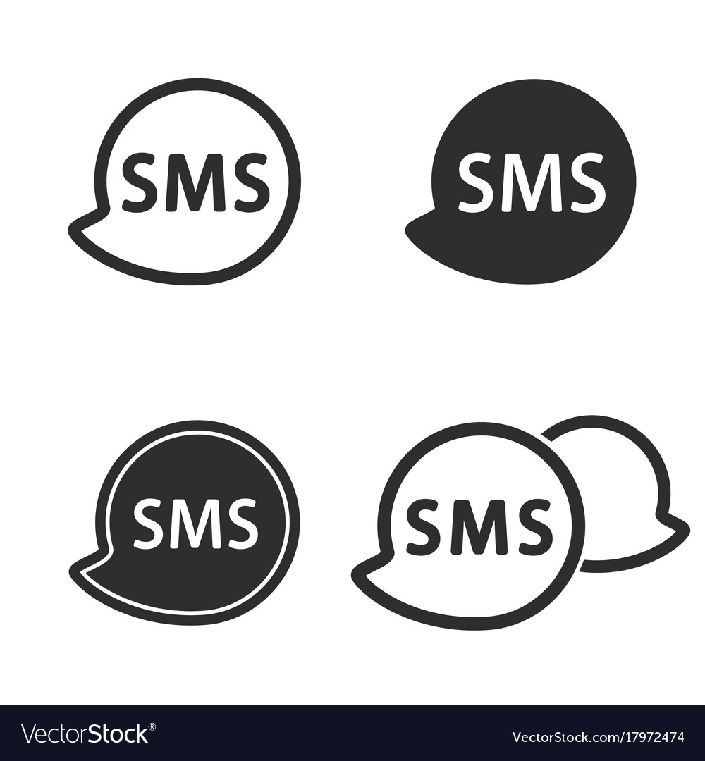 Sms icon set Royalty Free Vector Image - VectorStock