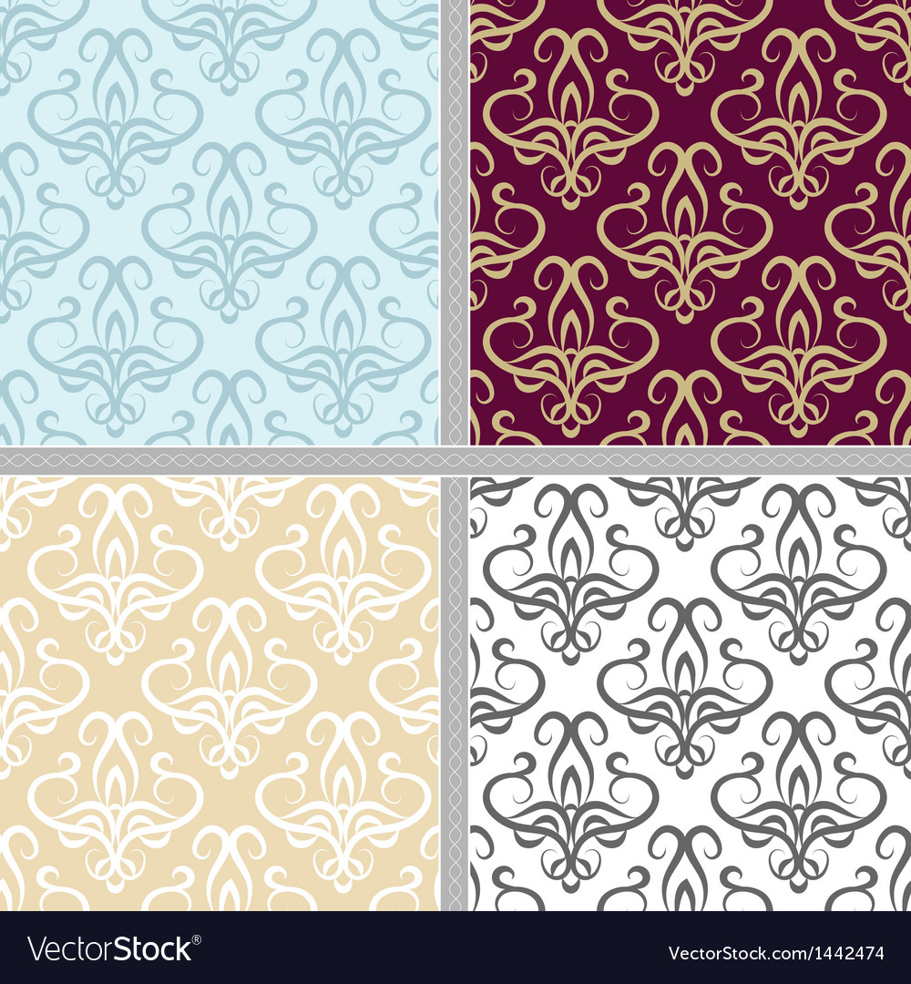 Summer seamless ethnic pattern set Royalty Free Vector Image